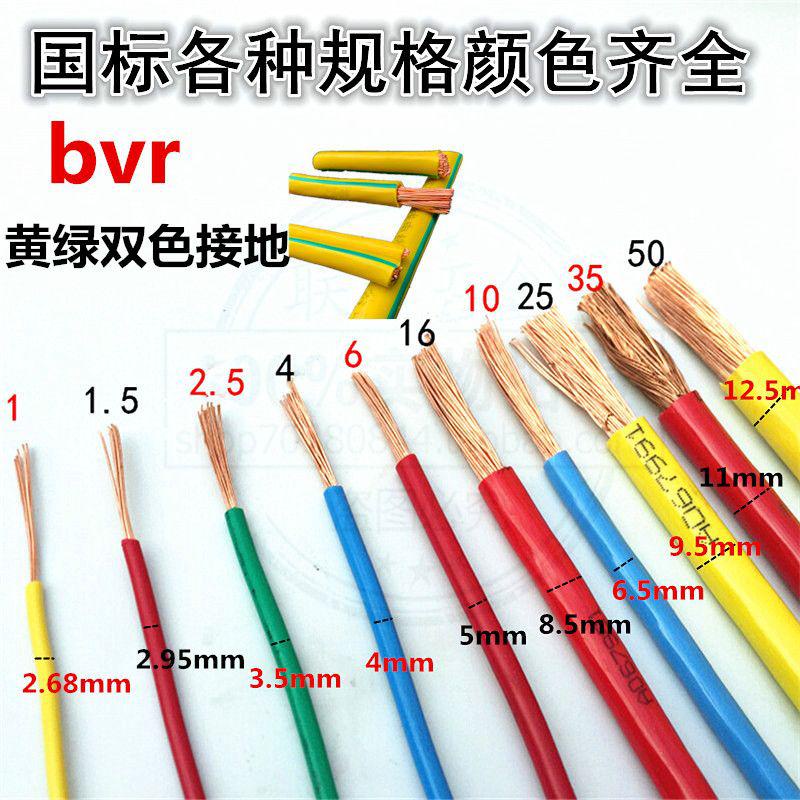 國標BVR10/16/25/35/平方多股軟綫黃綠雙色接地綫銅綫銅芯軟電綫 | 蝦皮購物