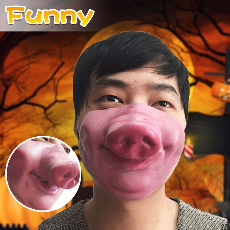 30# Adult Unisex Cosplay Pig Head Mask Monster Latex Costume | 蝦皮購物