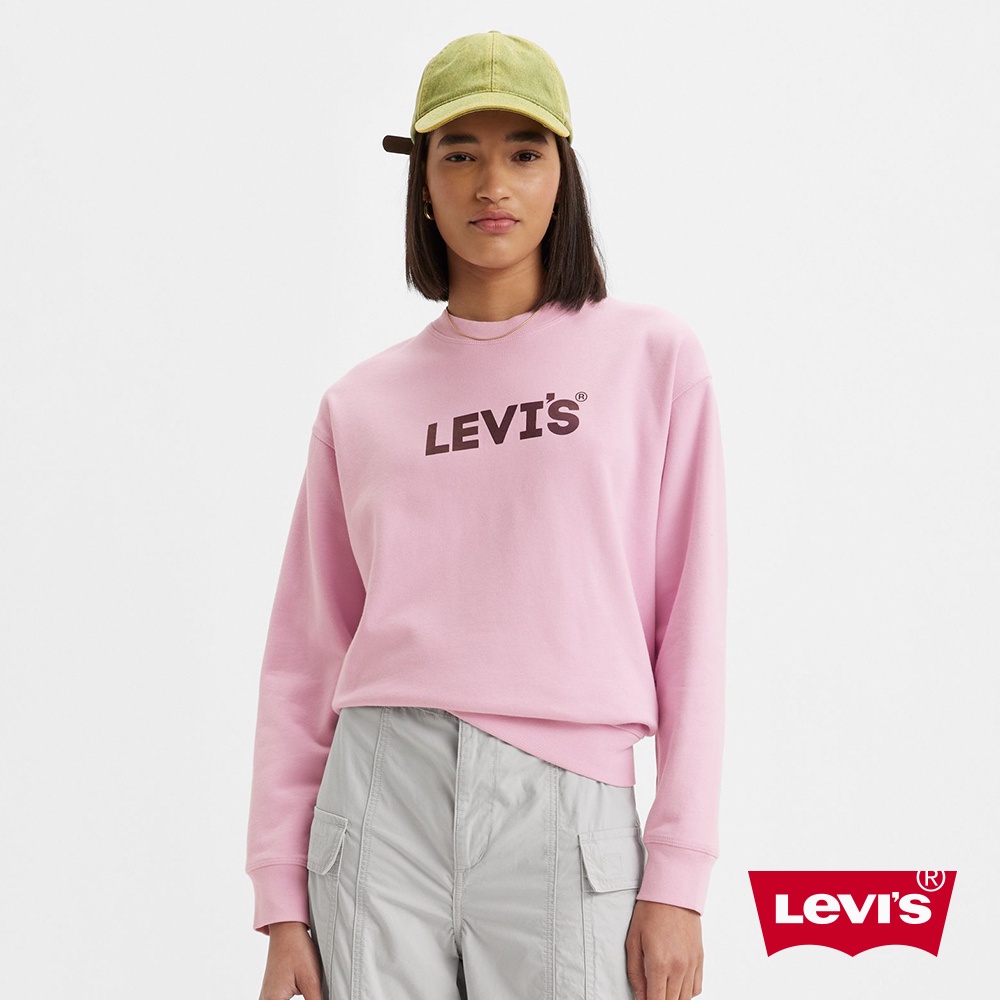 Levis 寬鬆版大學T / 深色Logo / 400GSM厚棉 粉紅 女款 18686-0188 熱賣單品 | 蝦皮購物