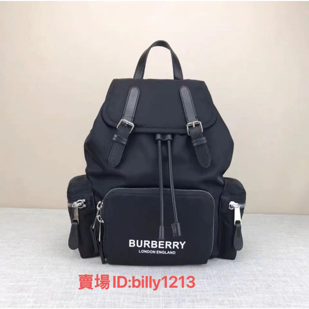 世嘉二手 Burberry 博柏利 The Rucksack 中號 標誌印花尼龍 後背包 雙肩包 80212611 | 蝦皮購物