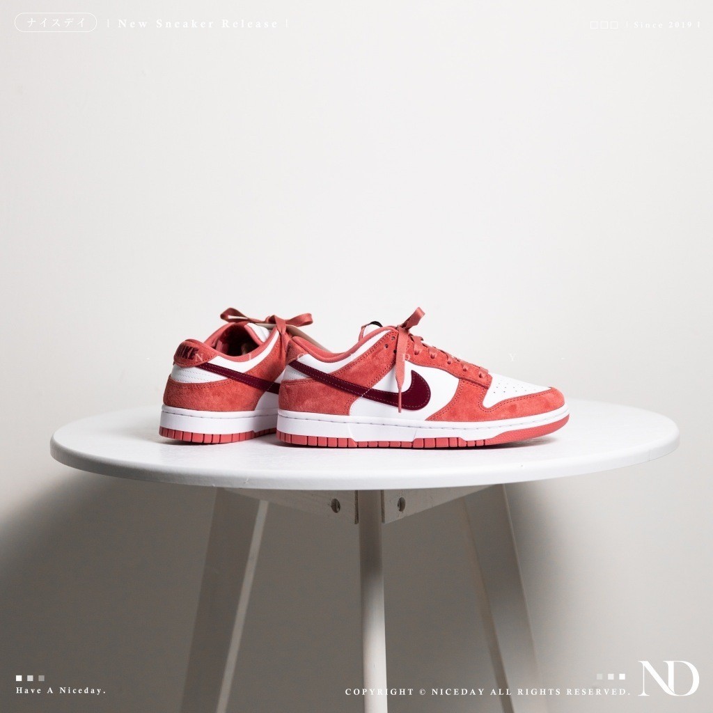 Nike Dunk Low 情人節 2024 麂皮 草莓熊 女款 FQ7056-100 | 蝦皮購物