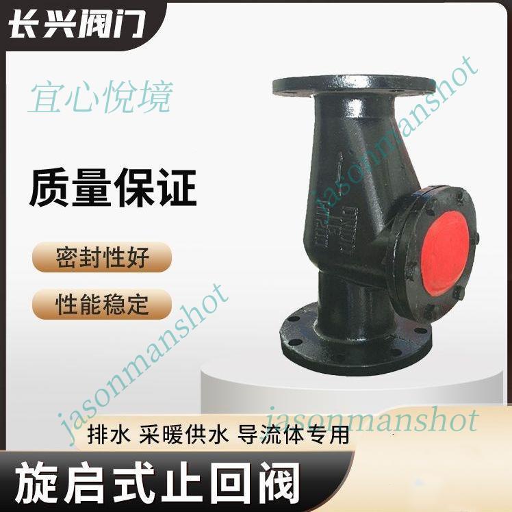 「免開發票」H44T-16法蘭鑄鐵止回閥旋啟式止回閥臥式立式排污水單向閥DN50100 | 蝦皮購物