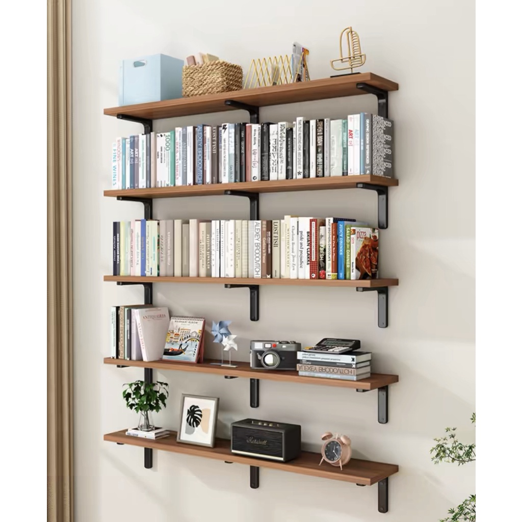 免運🚛牆上置物架 層架 掛壁架 木架 牆掛板 隔板 懸空一字賊板 客廳牆面 收納書架 木板 壁掛 層板 托架子 架子 | 蝦皮購物