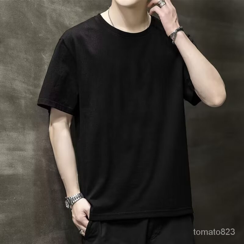 M-5XL 2024新品城市風貌氣質五分袖T恤青春流行標準時尚潮牌男ins夏季潮印花圓領 | 蝦皮購物