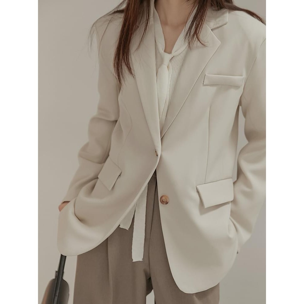 【Codibook】韓國 common unique 實用的兩扣四角夾克[預購]夾克 西裝外套 女裝 | 蝦皮購物