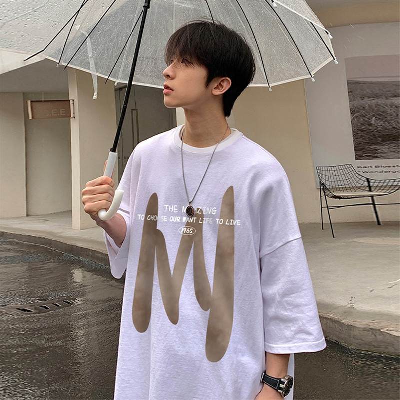 【台湾出貨】重磅260g短袖t恤男夏季2023厚磅oversize美式復古大碼半袖上衣男生純棉 | 蝦皮購物