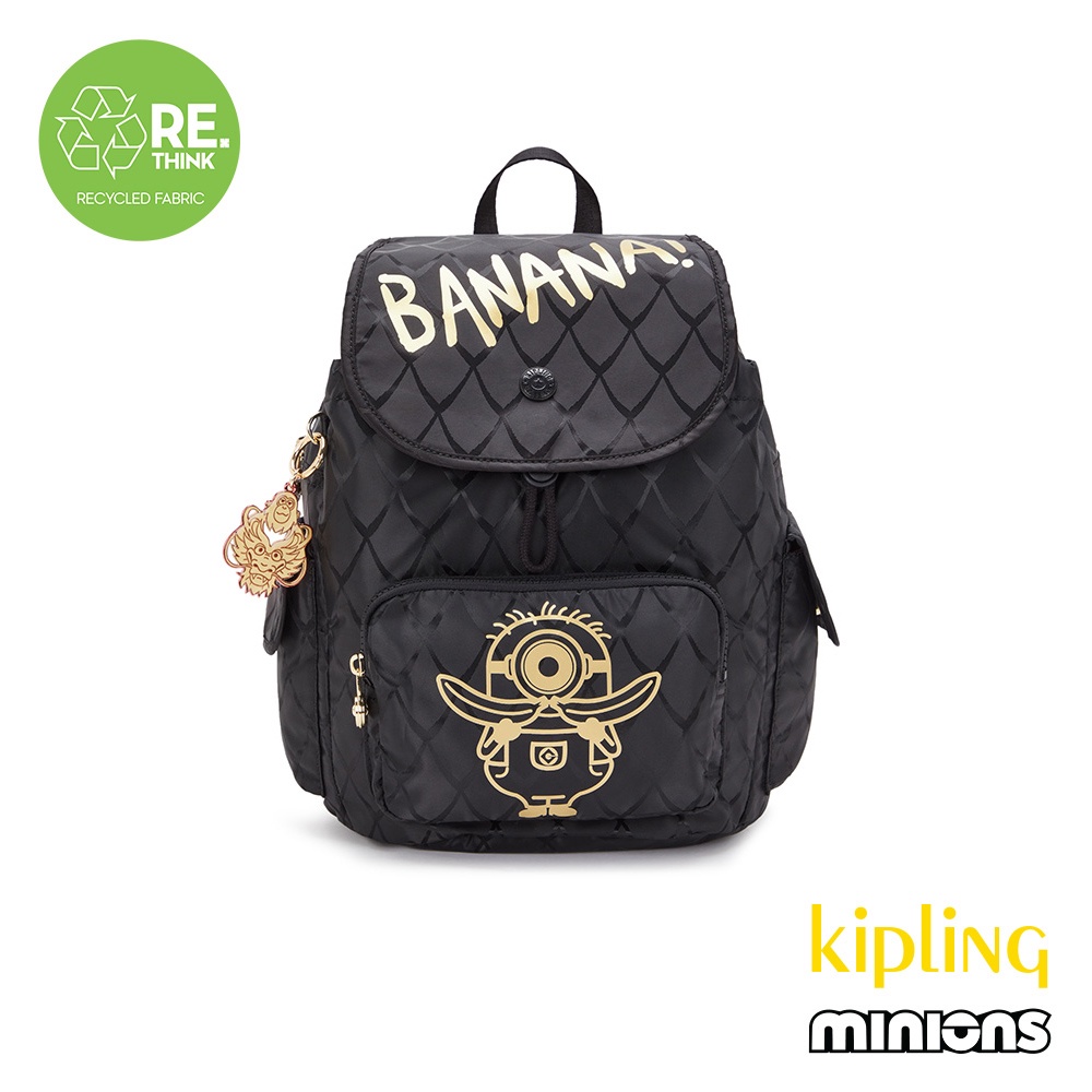 KIPLING LOVES MINIONS 小小兵聯名系列『猴子包』拉鍊掀蓋後背包-CITY PACK S | 蝦皮購物