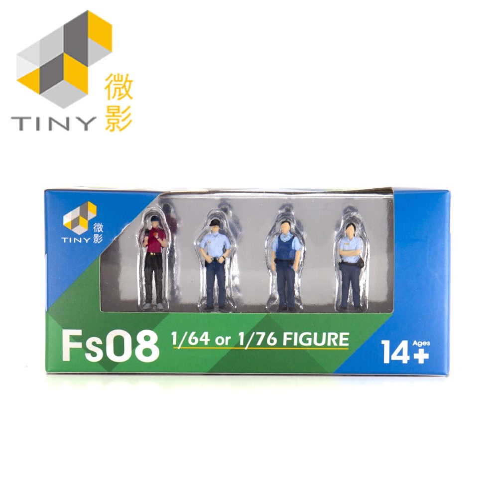 [Tiny] 台灣限定 1/64 人偶4入組 Fs08 模型人物 精緻 | 蝦皮購物