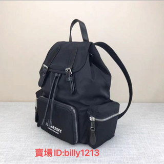 世嘉二手 Burberry 博柏利 The Rucksack 中號 標誌印花尼龍 後背包 雙肩包 80212611 | 蝦皮購物