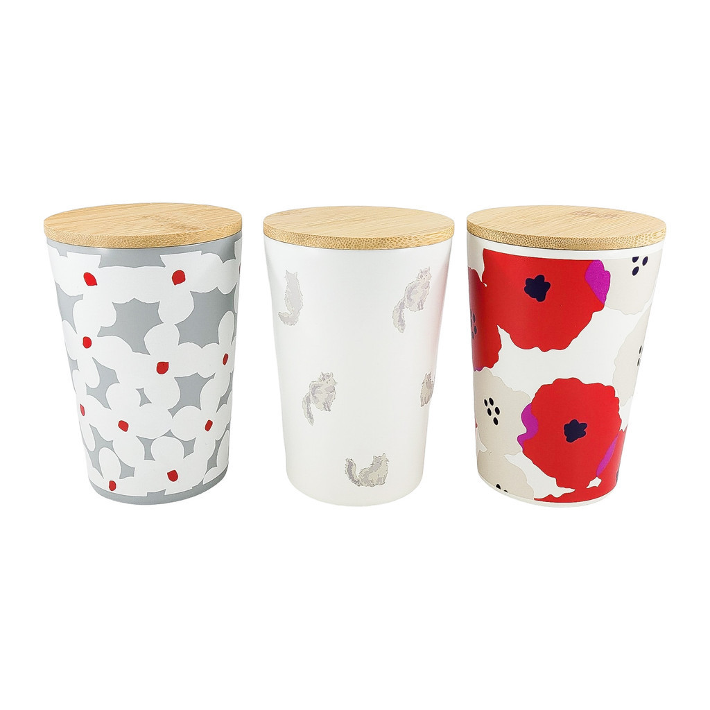 Vintage+。復古家。日本 W by Wpc. 。貓 花卉 不鏽鋼 竹蓋 隨手杯 保溫瓶 保溫杯 430ml 特價 | 蝦皮購物