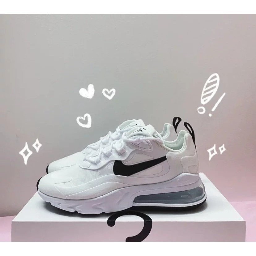 現貨 DMAX 專賣 NIKE AIR MAX 270 REACT 白黑 白底黑勾 熊貓配色 CI3899-101 | 蝦皮購物