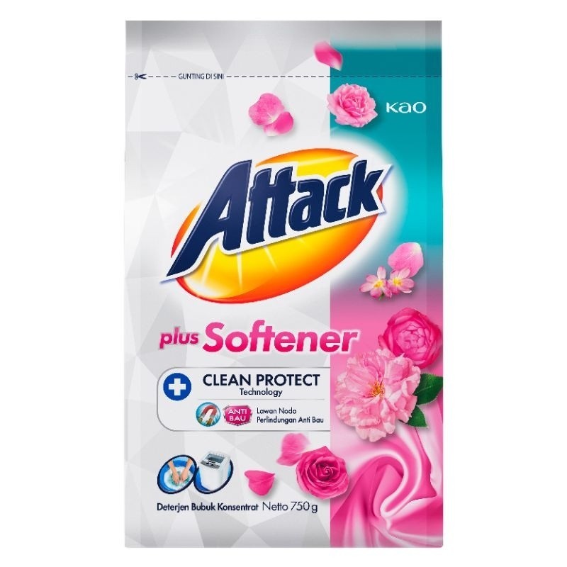 ATTACK PLUS SOFTENER SABUN DETERGEN BUBUK 750g | 蝦皮購物