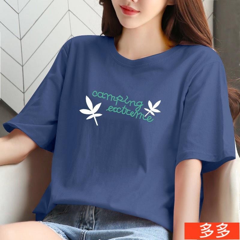 【dd】S-4XL 大尺碼上衣 【100%純棉】短袖寬松大碼短袖T恤女印花圓領韓版胖MM春季新款上衣潮t恤女 | 蝦皮購物