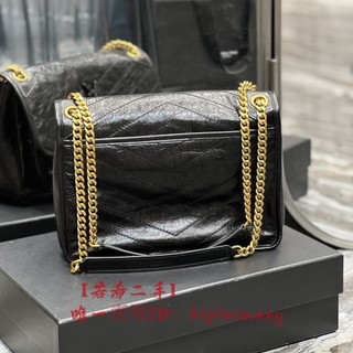 二手 YSL 聖羅蘭 633158 NIKI 中號 金鏈 黑色 流浪包 郵差包 手提包 肩背包 斜背包 | 蝦皮購物