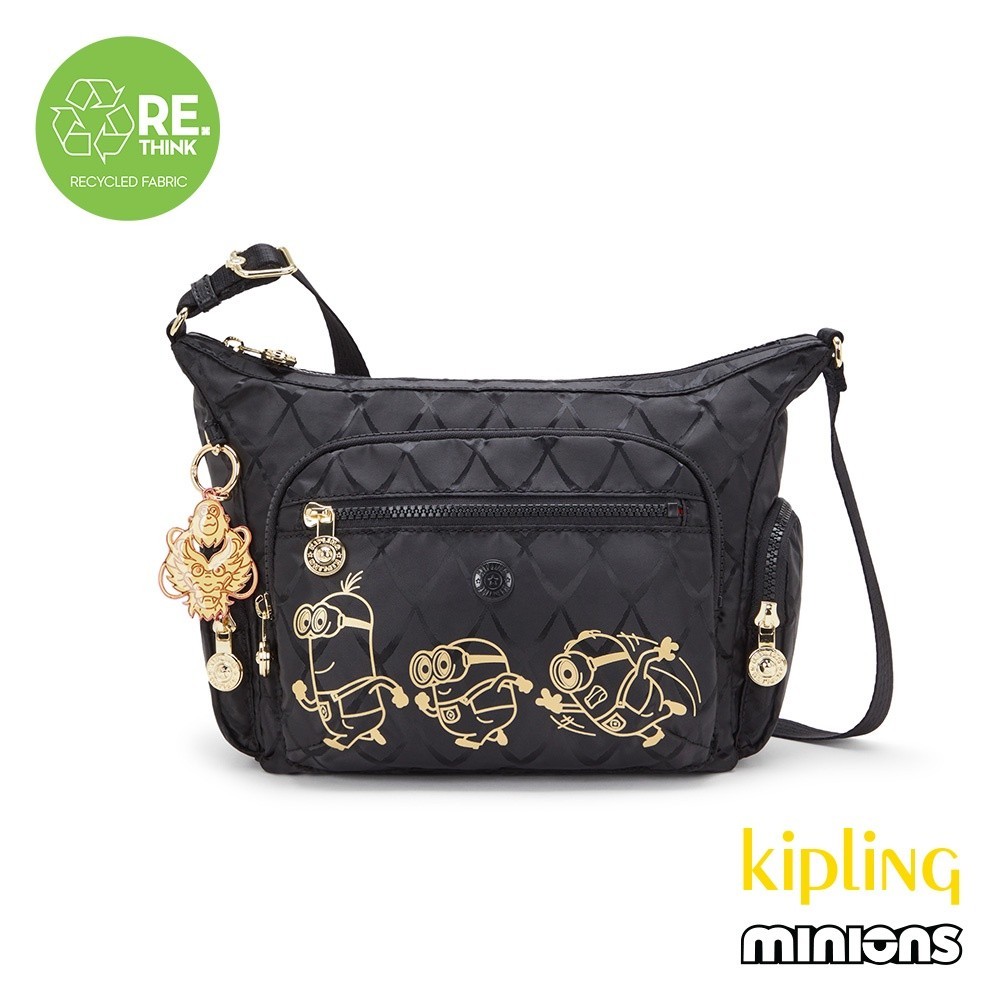 KIPLING LOVES MINIONS 小小兵聯名系列『牛角包』多袋實用側背包-GABBIE S | 蝦皮購物