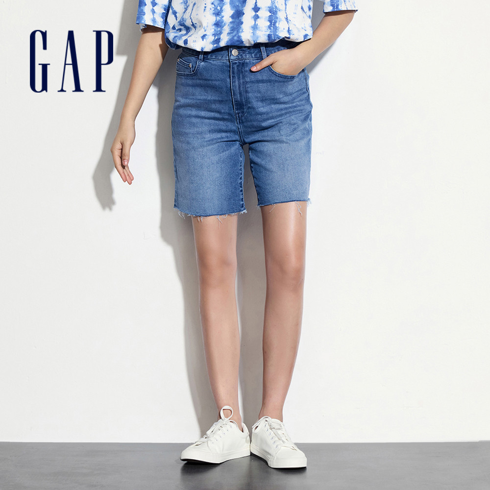 Gap 女裝 牛仔短褲-深藍色(465035) | 蝦皮購物