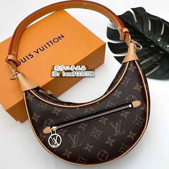 LV 路易威登 LOOP 手袋 經典老花 月亮包 腋下包 單肩包 牛角包 半月包 M81098 | 蝦皮購物