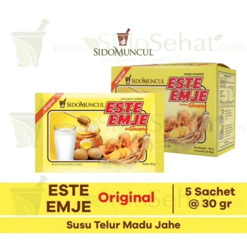 SIDO MUNCUL ESTE EMJE ORIGINAL 5 sachet*30g 薑茶包 人蔘口味 | 蝦皮購物