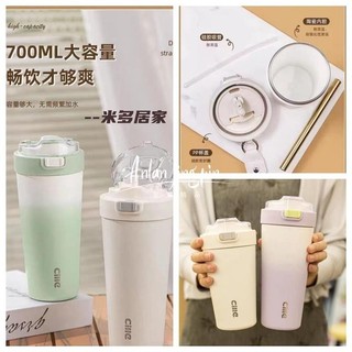 CILLE希樂保溫杯cotd陶瓷內膽保溫杯 不鏽鋼保溫杯 500ML 700ML陶瓷塗層咖啡杯 隨行咖啡杯 雙飲杯 | 蝦皮購物