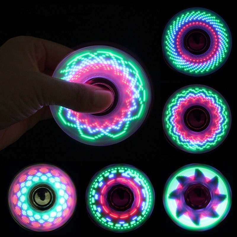 LED Light Fidget Spinner Light Fidget Finger Toy Hand Spinne | 蝦皮購物