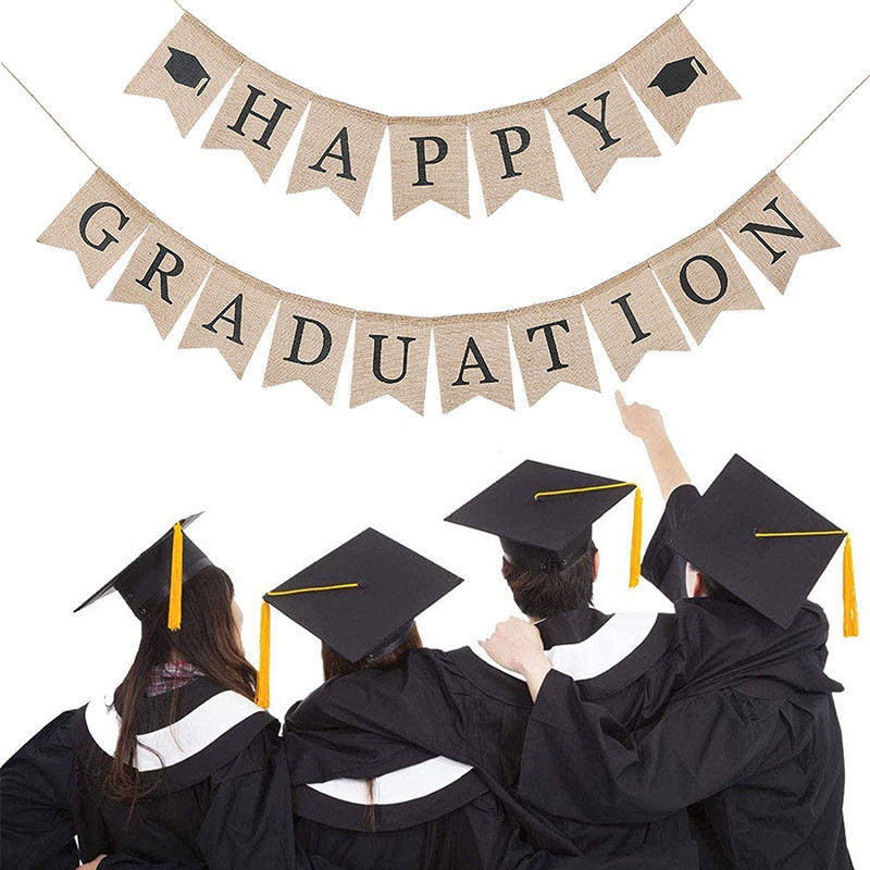 HAPPY GRADUATION graduation party decoration flag | 蝦皮購物