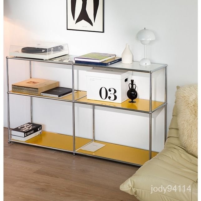 免運#USM置物架北歐落地多層書架現代簡約不銹鋼鐵藝架子模塊組閤櫃 QZPN | 蝦皮購物