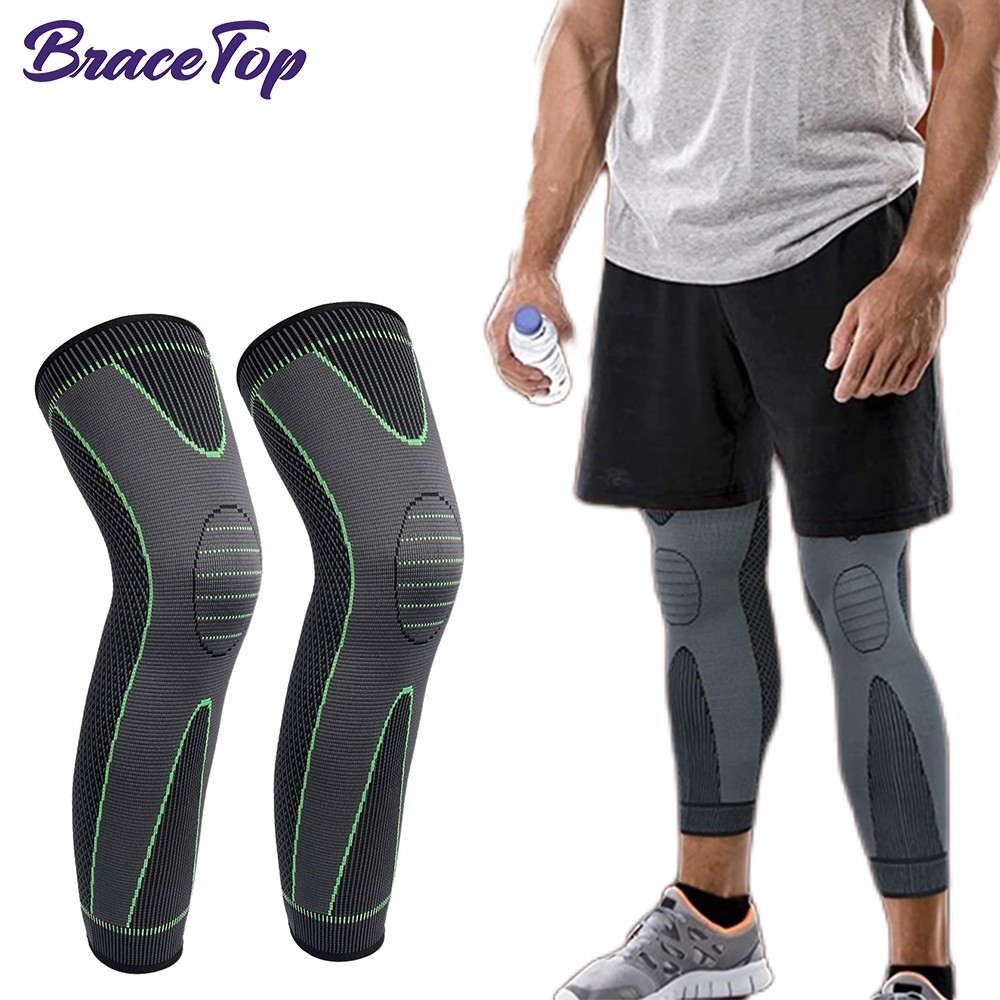 BraceTop Sports Anti-slip Full Length Compression Leg Sleeve | 蝦皮購物