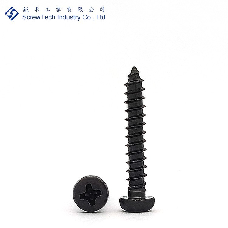 【銳禾】工廠直營 M4x25 尖尾 鍍黑鋅 盤頭/丸頭 十字槽 特殊螺絲 (PAST0402501D) | 蝦皮購物