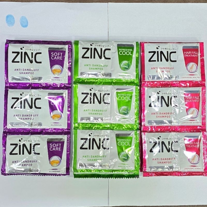 ZINC ANTI DANDRUFF SHAMPOO KEMASAN SACHET 12X10ml | 蝦皮購物