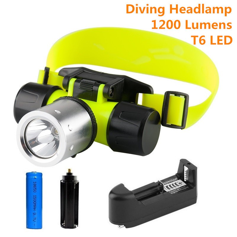 Diving LED Headlamp 1200 Lumens 3 Modes Waterproof Aluminum | 蝦皮購物