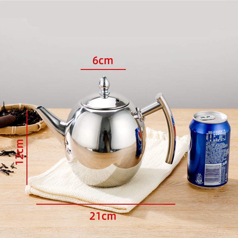 304加厚不銹鋼茶壺泡茶壺 玲瓏壺 帶濾網 餐廳酒店飯店用水壺傢用 煮水壺 燒水壺 不鏽鋼水壺 茶壺 水壺 煮水壺 | 蝦皮購物