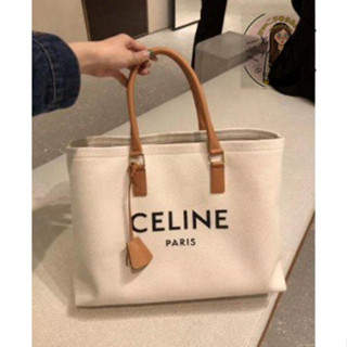 Shaw二手 CELINE 賽琳 Cabas 帆布手提袋 購物袋 托特包 沙灘包190062BNZ-02NT 現貨 | 蝦皮購物