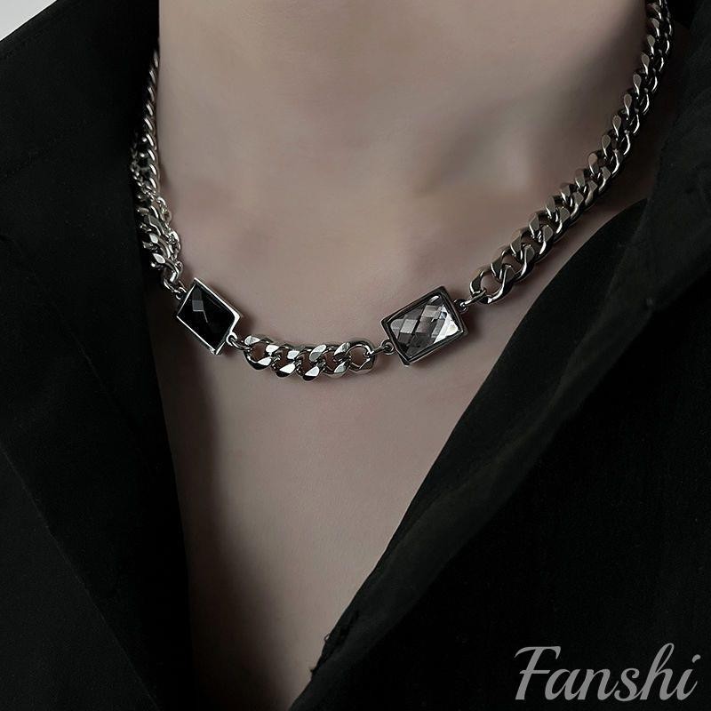 Fanshi｜鈦鋼項鍊｜小眾設計高級感古巴鍊歐美嘻哈搭配衣服高街配飾 男生項鍊 古巴項鍊 項鍊男 316L 項鏈 | 蝦皮購物