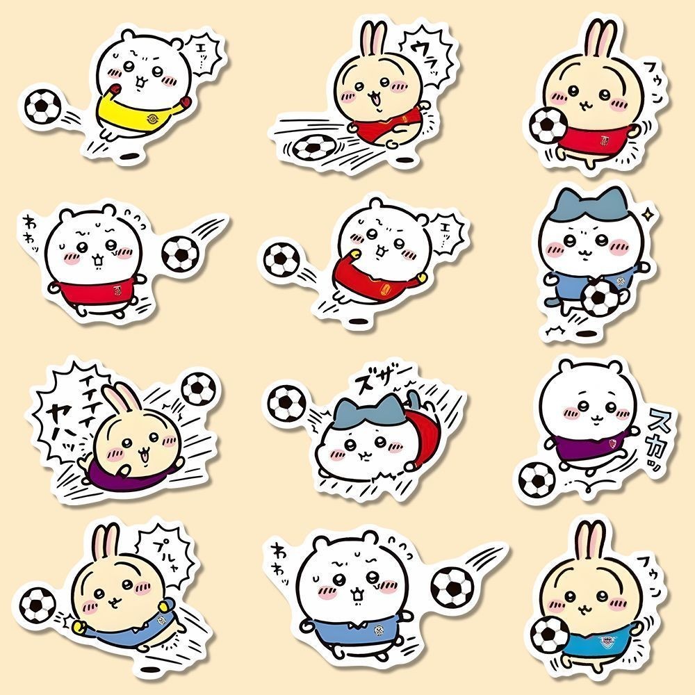 【新款貼紙】108張足球chiikawa可愛卡通貼紙吉伊寶寶足球隊趣味創意貼畫防水貼紙 筆記本貼紙 日系 | 蝦皮購物