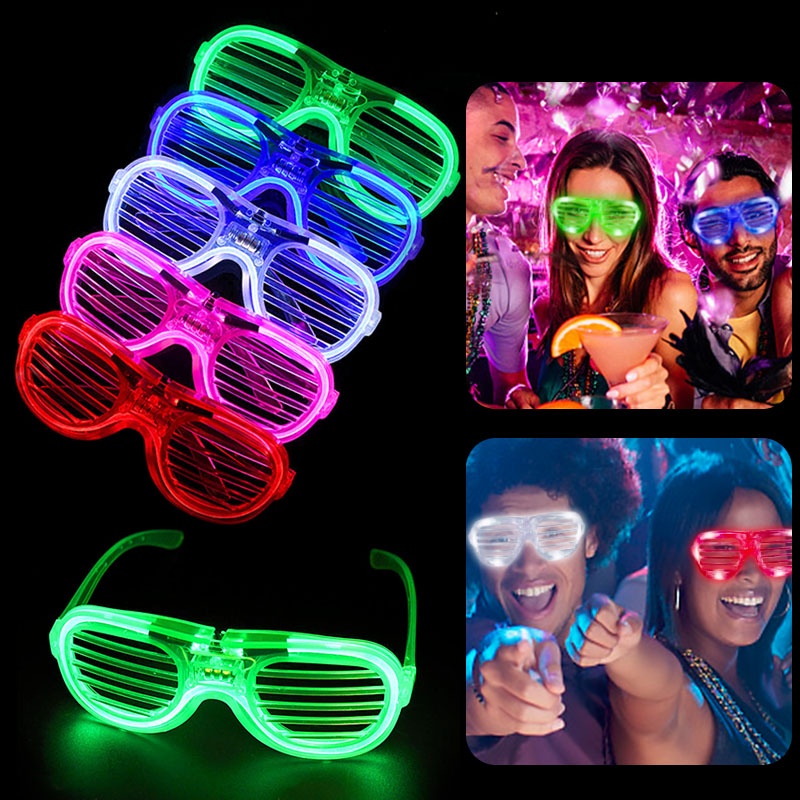 LED Light Up Glow Glasses Luminous Birthday Party Bar Props | 蝦皮購物