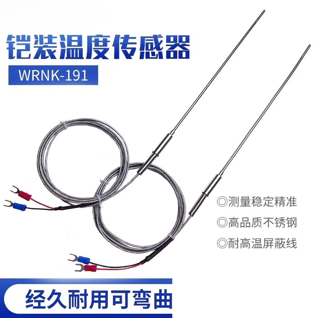 K型鎧裝熱電偶 WRNK-191探針溫度傳感器 PT100/E/J熱電阻探頭 可彎曲 小慧鋪子 可開票 | 蝦皮購物