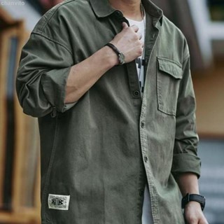 高CP M8XL 高品質純棉長袖襯衫 日系大尺碼工裝襯衫男 寬鬆休閒 口袋工作上衣 綠色長袖襯衫 男生 男生薄外套 | 蝦皮購物