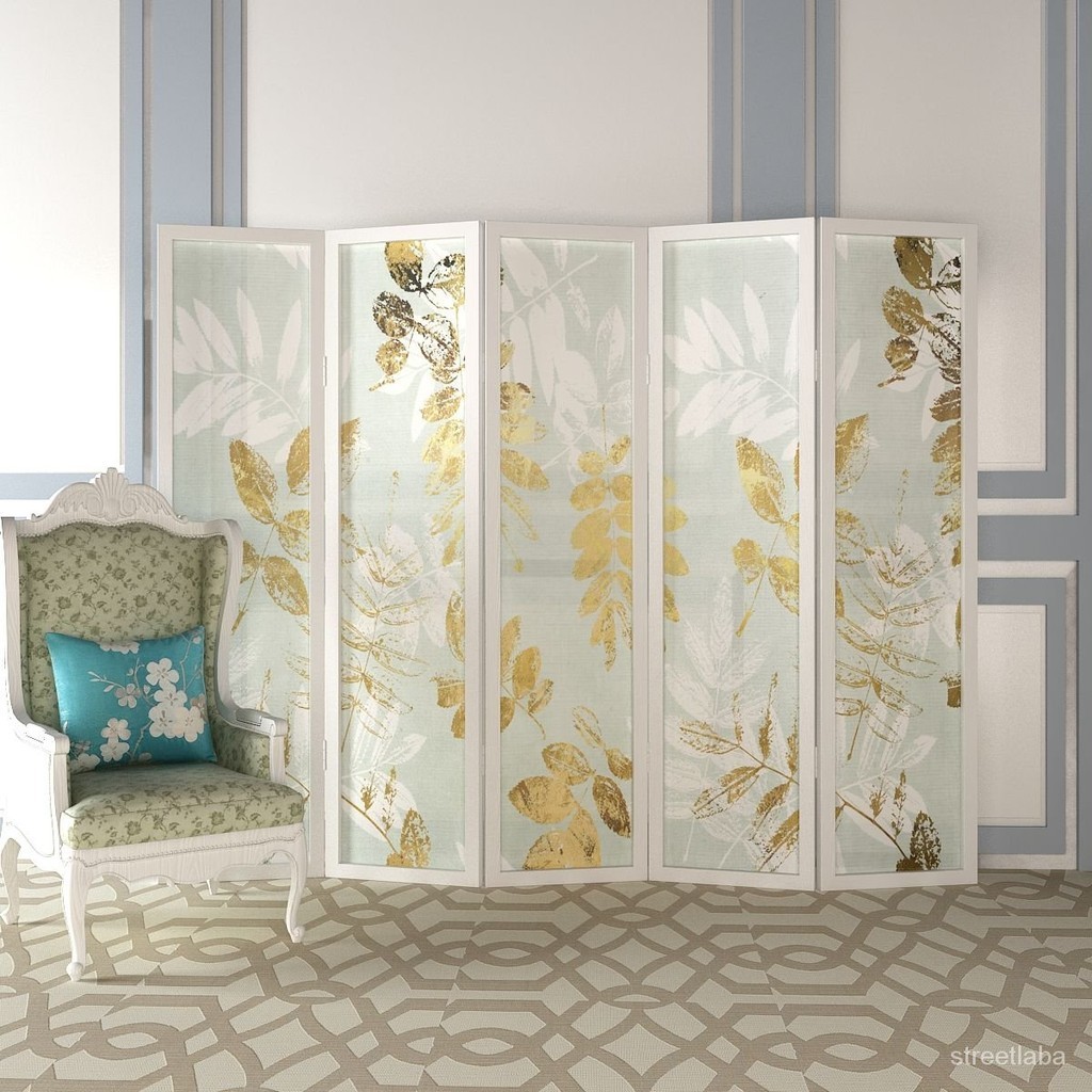 【爆款 熱賣】現代時尚屏風隔斷客廳酒店臥室辦公玄關移動半透歐式葉子折疊折屏 HJUJ | 蝦皮購物