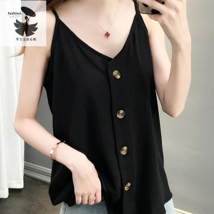 胖mm2-300斤大碼無袖吊帶背心 女夏季新款內搭薄款寬松v領外穿上衣 | 蝦皮購物