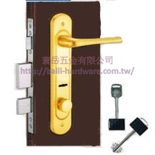 現貨附發票『寰岳五金』COE E-319 鈦金 五段匣式連體鎖 內外鑰匙 附暗閂 護套式葉片鑰匙 連體水平鎖 防盜鎖 | 蝦皮購物