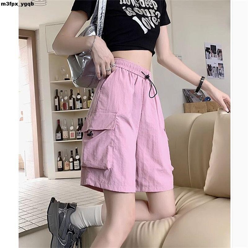 短褲【S-5XL】台灣夏季新款韩版ins潮流复古粉色小个子帅气街头工装风短裤女五分裤 | 蝦皮購物