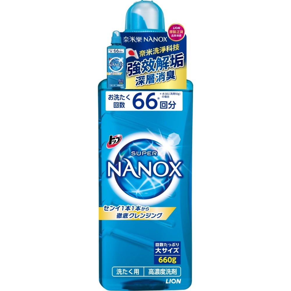 日本獅王奈米樂超濃縮抗菌洗衣精潔淨消臭640g【三友藥妝Tomod's】 | 蝦皮購物