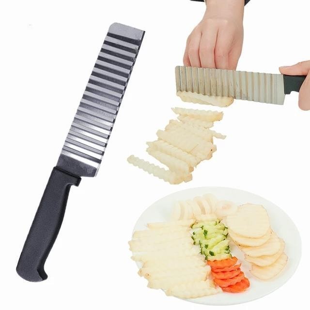 Vegetable Fruit Crinkle Wavy Slicer Knife Potato Cutter Chop | 蝦皮購物