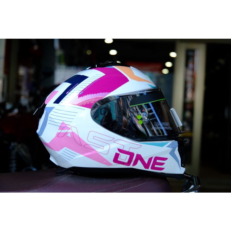 （二輪動力生活館）ASTONE 全新發表 GT6 YB2 全罩式安全帽 白/桃 | 蝦皮購物