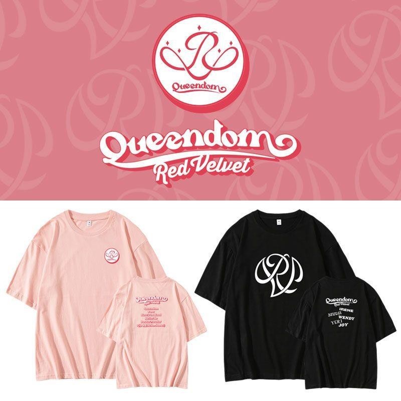 KPOP Red Velvet專輯Queendom周邊應援打歌衣服同款短袖T恤寬松上衣 | 蝦皮購物