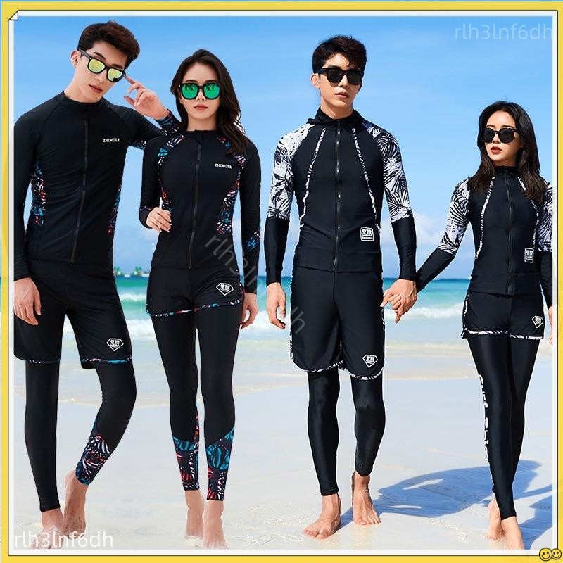 【夏季必備】情侶潛水衣 潛水衣三件式/五件式泳裝 浮潛泳衣 衝浪衣 防晒水母衣 拉鍊泳裝套裝 潛水服YD66 | 蝦皮購物