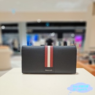免稅店代購Bally 男款 Taliro 紅白織帶旅行長夾/錢包 黑色 | 蝦皮購物