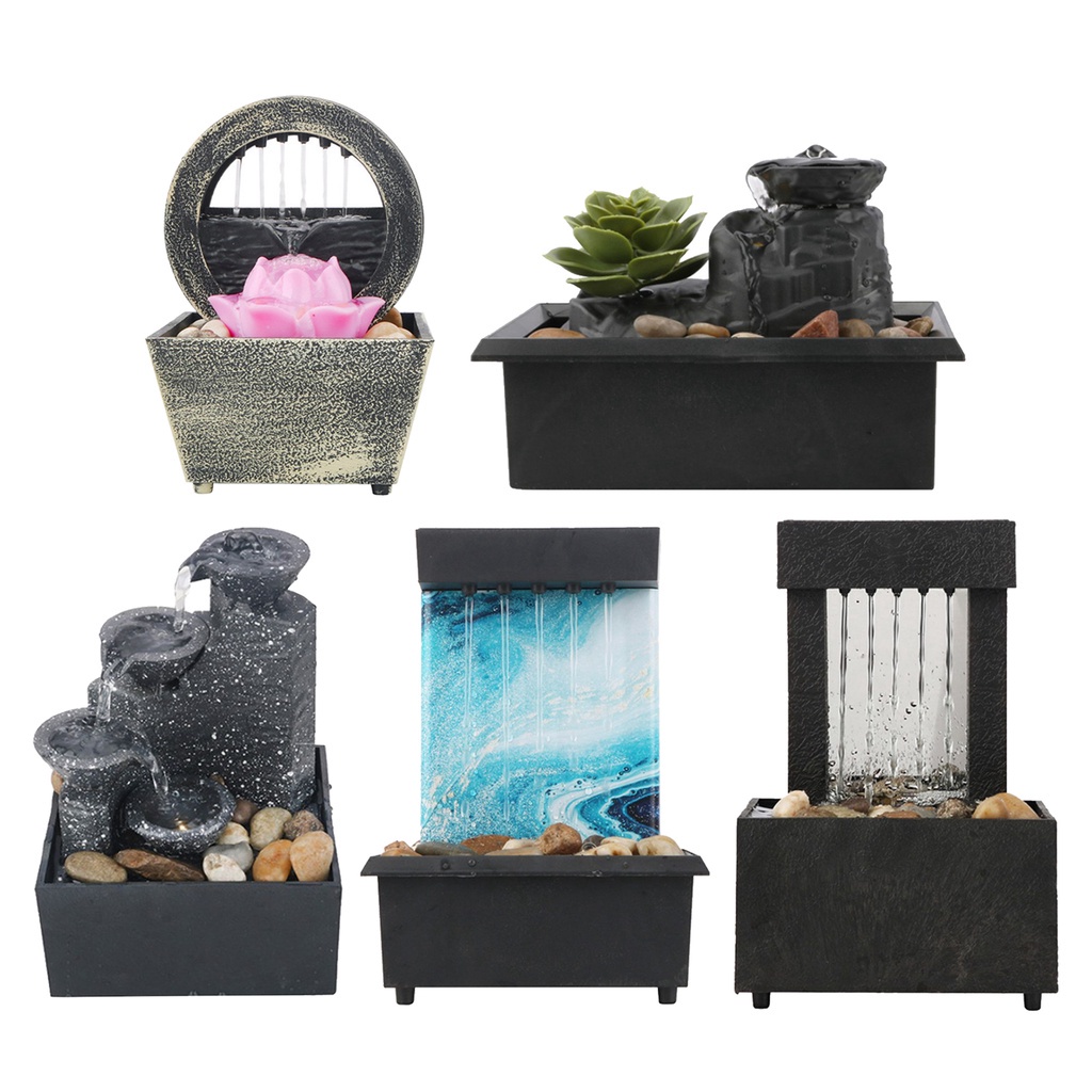 Table Waterfall Fountain Zen Meditation Indoor Waterfall Fea | 蝦皮購物