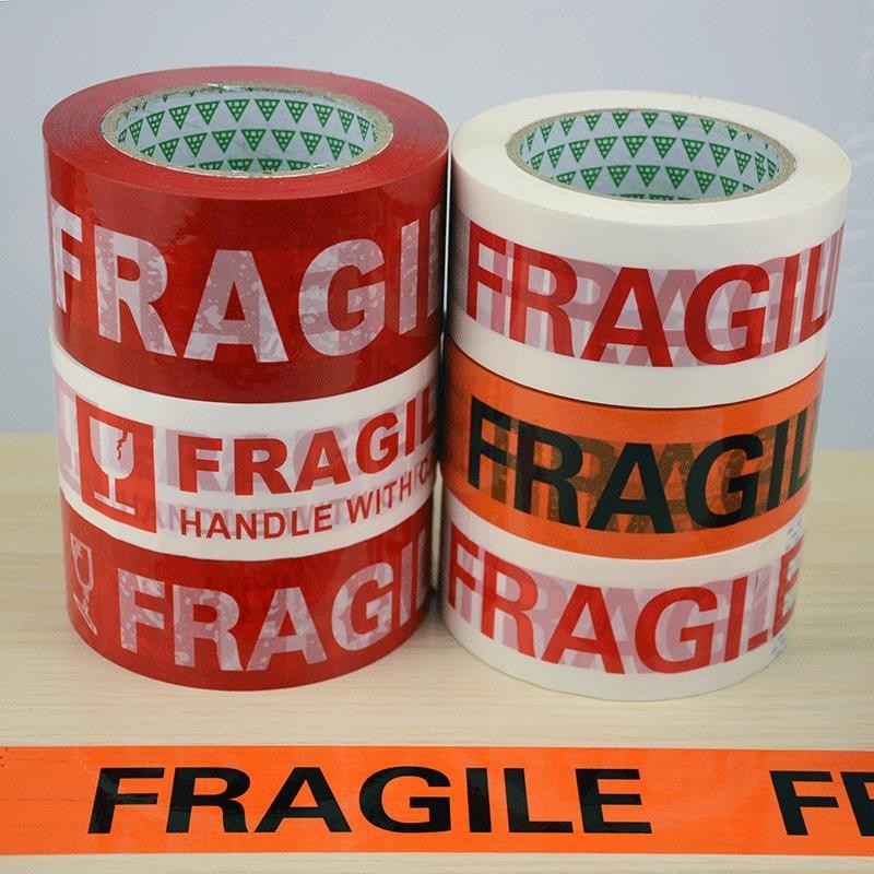 [agu] fragile english warning tape box packing tape custom | 蝦皮購物