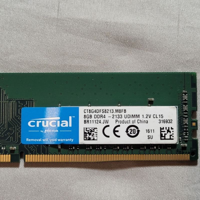 美光 Crucial DDR4 2133 8G 桌機記憶體(單面)終身保固 | 蝦皮購物